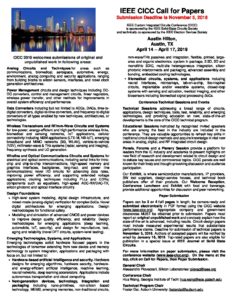 Call for papers - 2025 IEEE CICC